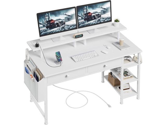 Click here for White Computer Desk with Shelves and Drawers - 39... prices