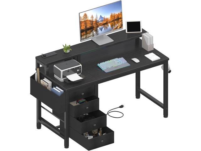 Click here for Lufeiya Gaming Desk with LED Lights and Power Outl... prices