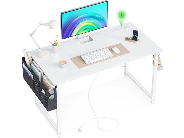 Click here for KKL Small Desk with Power Outlets and USB Port Com... prices