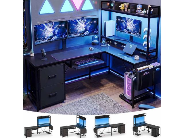 Click here for L Shaped Gaming Desk with Keyboard Tray  Reversibl... prices