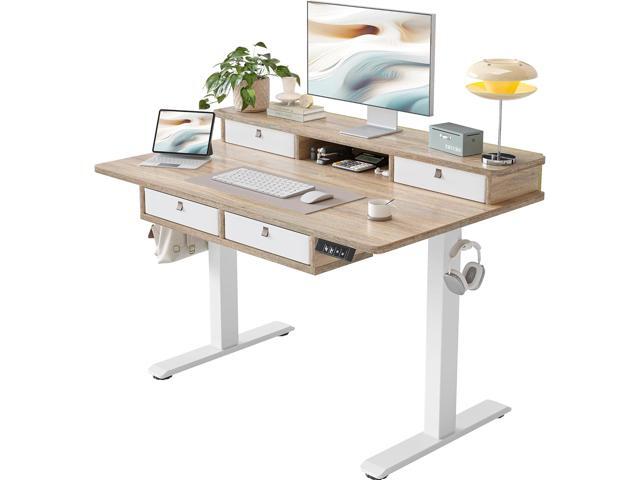 Click here for TIQLAB 48 * 28 Inch Standing Desk with Four Drawer... prices