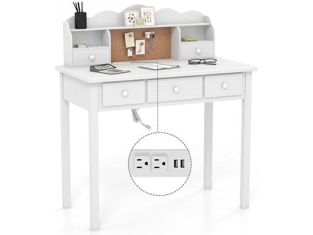 Click here for White Writing Desk with Hutch and Drawers  36 Inch... prices