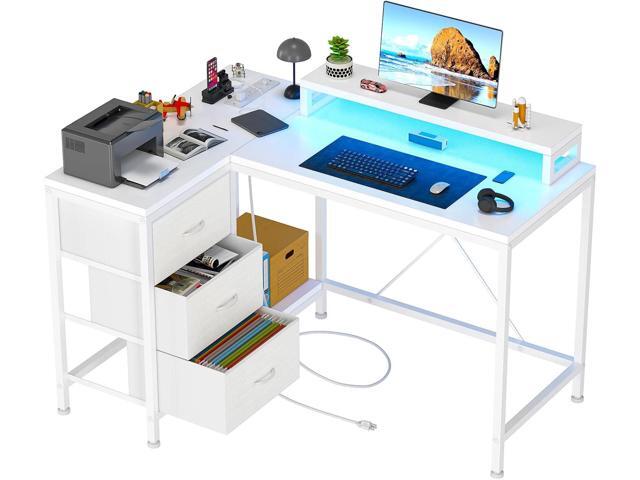 Click here for L Shaped Desk with Power Outlets & LED Lights  Com... prices