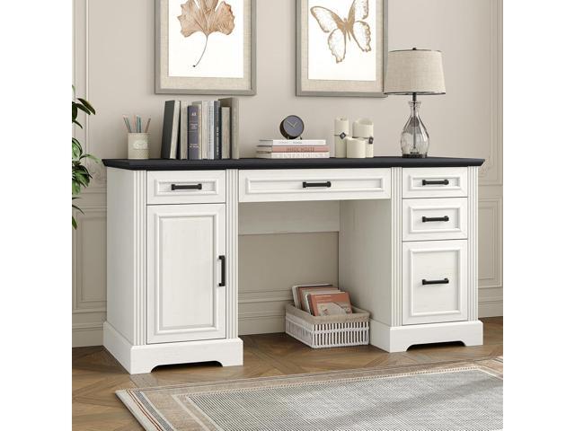 Click here for Furniouse 58 Executive Desk  Farmhouse Computer De... prices