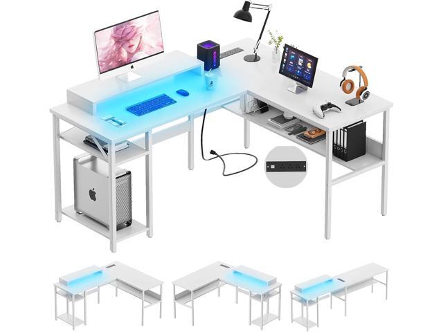 Click here for Unikito Reversible L Shaped Computer Desk with Pow... prices