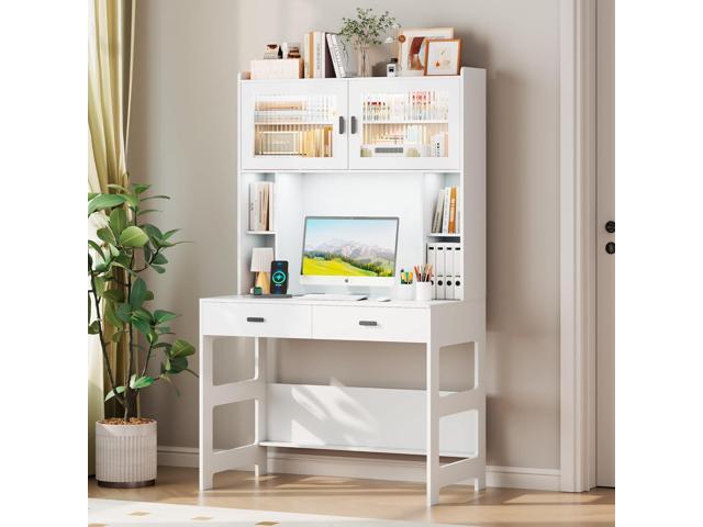 Click here for Vlsrka Home Office Desk with Hutch and Drawers  40... prices