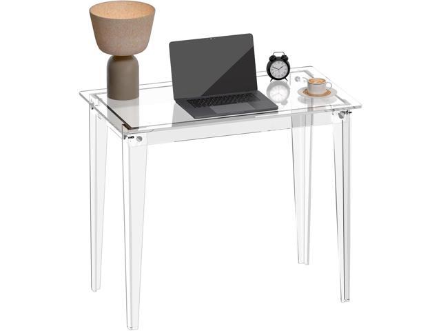 Click here for HMYHUM Small Acrylic Computer Desk  35.4 Inch  Cle... prices