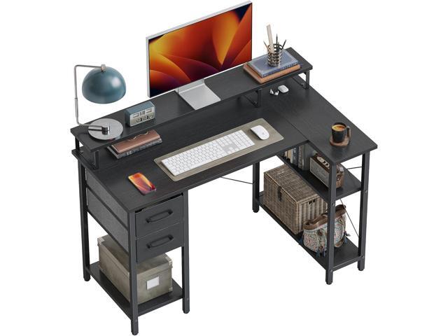 Click here for CubiCubi L Shaped Computer Desk with Monitor Stand... prices