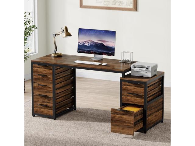 Click here for Tribesigns Computer Desk with 8 Drawers  63 Office... prices
