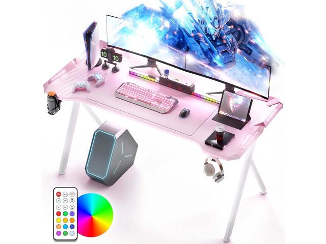 Click here for Dowinx Gaming Desk with LED Lights  RGB Gaming Com... prices