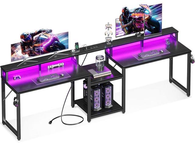 Click here for Coleshome 98 Inch 2 Person Gaming Desk with Storag... prices