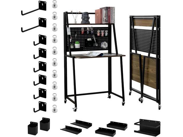 Click here for lumizone Folding Desk with Pegboard Collapsible De... prices