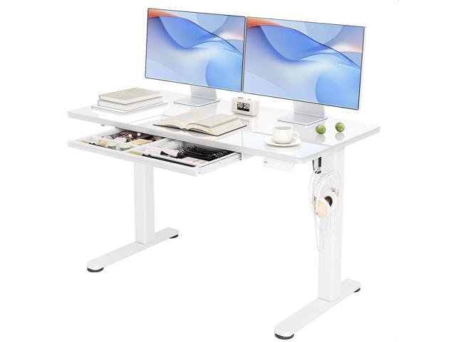 Click here for INNOVAR Glass Standing Desk with Drawers  48 x 24... prices