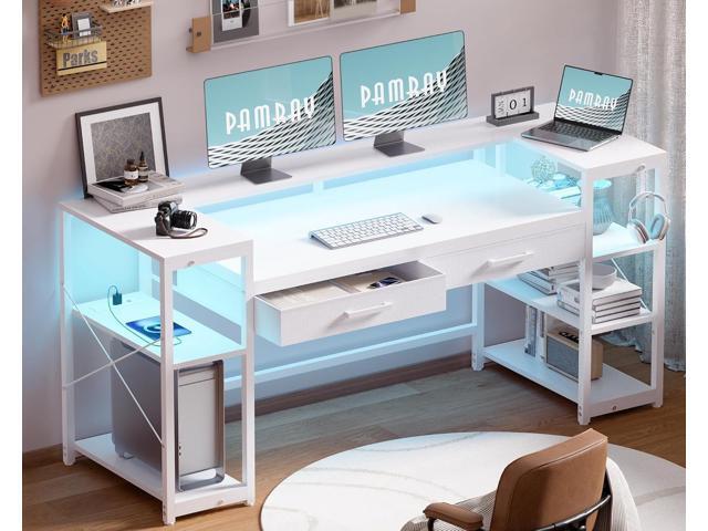 Click here for Pamray 58 Inch Computer Desk with Monitor Stand an... prices