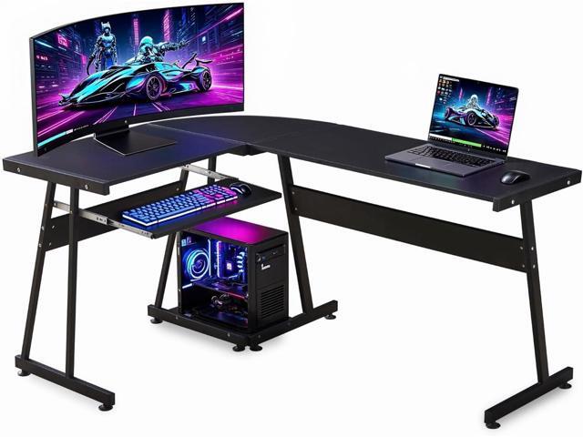 Click here for ivinta L-Shaped Desk with Keyboard Tray and CPU St... prices