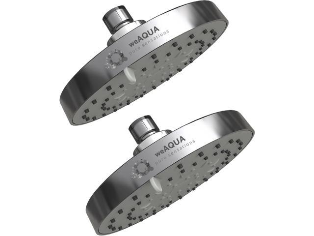 Click here for WeAQUA Shower Head High Pressure 2 PACK 4.5 Inch... prices