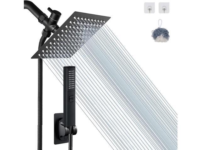 Click here for 8 Matte Black Shower Head with hose  2 in 1 Settin... prices