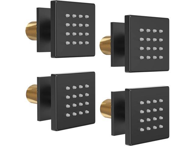 Click here for Shower Body Spray Jets  Matte Black Brass Square S... prices