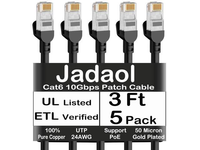 Click here for Jadaol Cat6 Ethernet Patch Cables 3ft 5-Pack  10Gb... prices