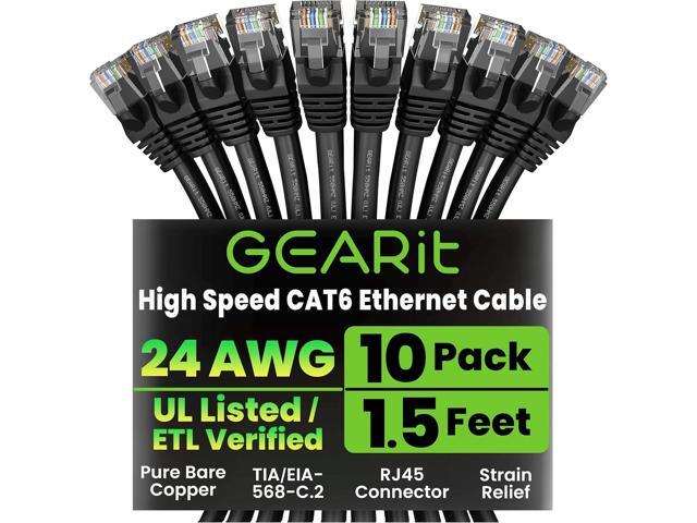 Click here for GEARit Cat 6 Ethernet Cable Pack - 10-Pack 1.5 ft... prices