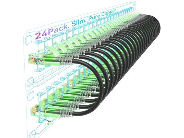 Click here for Cat6a Patch Cables Slim 15ft (24 Pack)  Flexible E... prices
