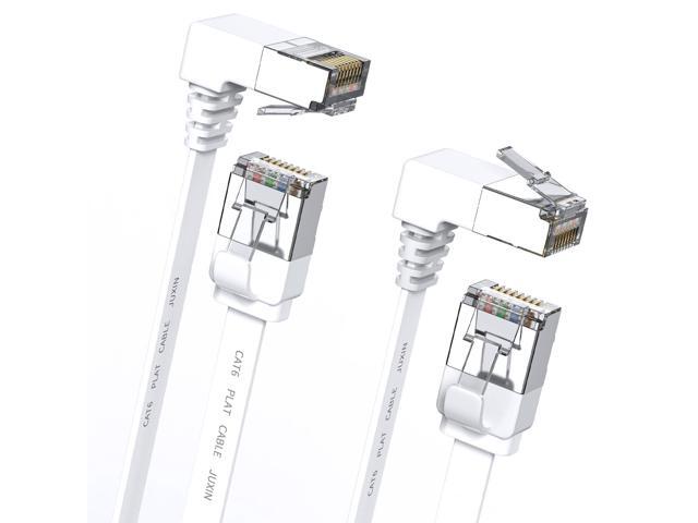 Click here for 2Pack 90 Degree Cat 6 Ethernet Cable Flat Right An... prices