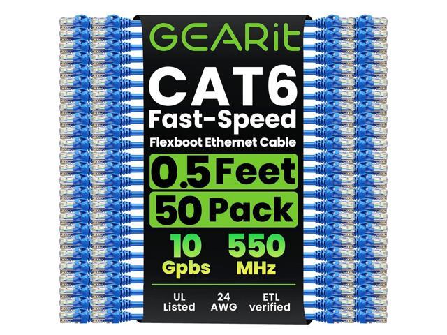 Click here for GEARit 50-Pack Cat6 Patch Cable 0.5 Foot / 6 Inche... prices