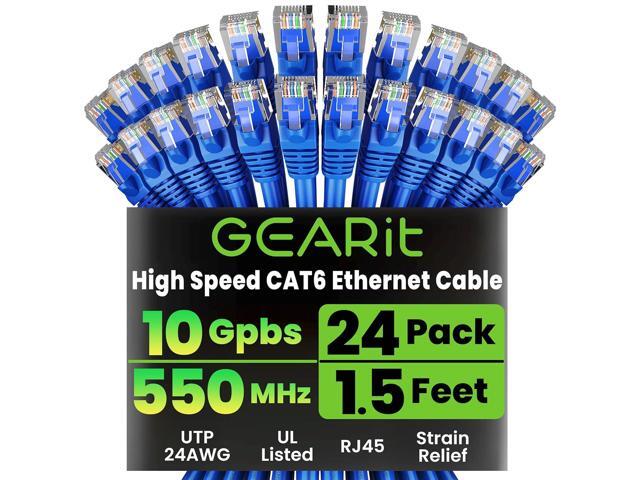 Click here for GEARit Cat 6 Ethernet Cable Pack - 24-Pack 1.5 ft... prices