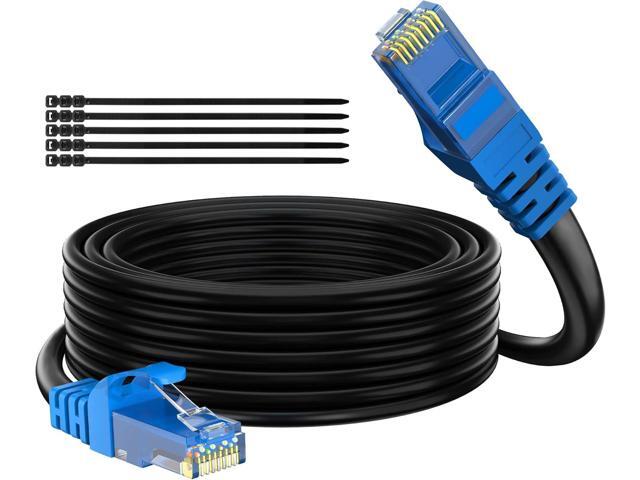 Click here for Adoreen Cat 6 Outdoor Ethernet Cable 30 Ft Black... prices