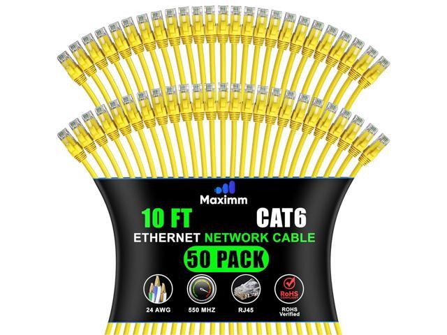 Click here for Maximm Cat 6 Ethernet Cable 10 ft (50-Pack) - High... prices