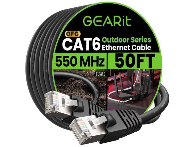 Click here for GEARit Cat6 Outdoor Ethernet Cable (50ft) 23AWG Pu... prices
