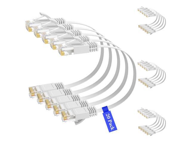 Click here for Elecan Cat 6 Flat Ethernet Cable 2 Ft/20 Pack  Hig... prices