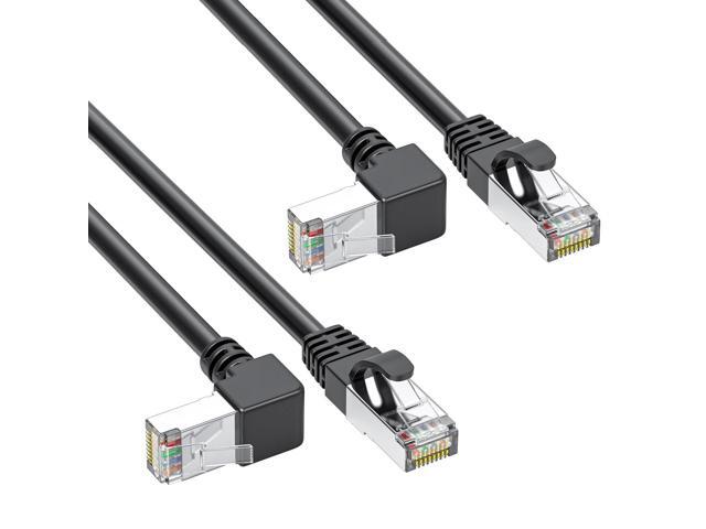 Click here for 2Pack 90 Degree Cat6a Ethernet Cable Shielded 1.5f... prices