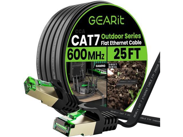 Click here for GEARit Cat 7 Outdoor Flat Ethernet Cable (25ft  Bl... prices