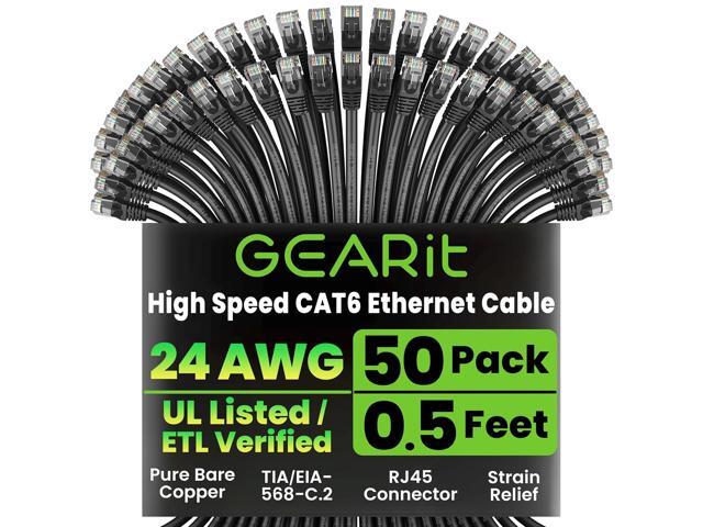 Click here for GEARit Cat 6 Ethernet Cable Pack - 50-Pack 0.5 ft... prices