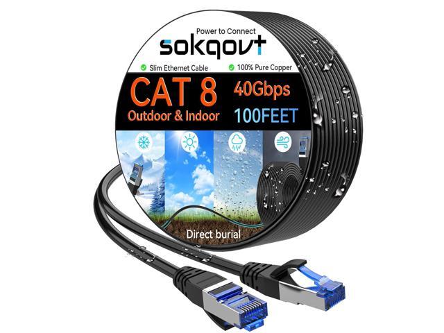 Click here for Cat 8 Ethernet Cable Slim 100ft Outdoor & Indoor... prices