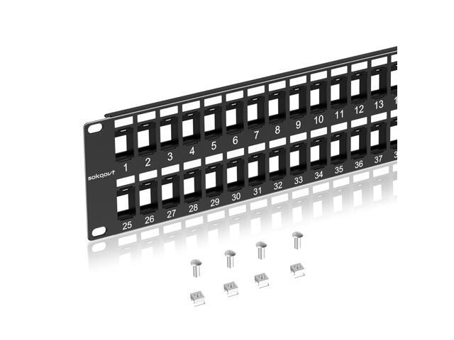 Click here for 48 Port Blank Keystone Patch Panel with Snap-in De... prices