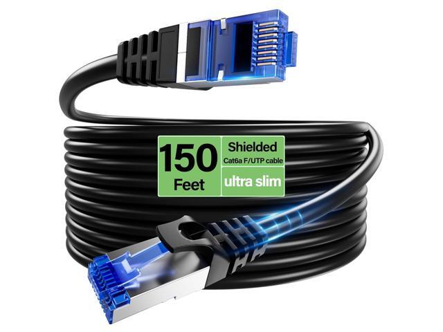 Click here for Cat6A Ethernet Cable Shielded 10Gbps 150 ft  Slim... prices
