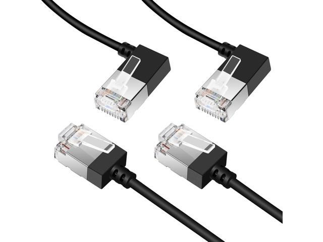 Click here for Ultra Slim 90° Degree Cat 6A Ethernet Cable Left A... prices