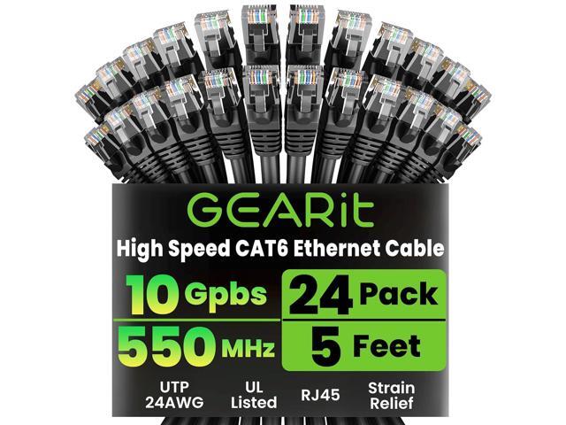 Click here for GEARit Cat 6 Ethernet Cable Pack - 24-Pack 5 ft Ca... prices
