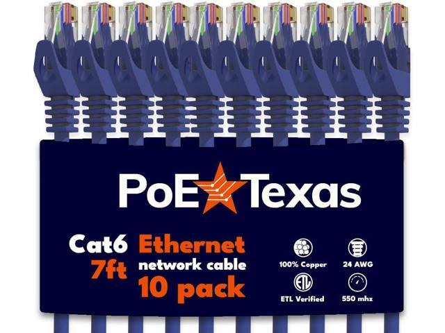 Click here for PoE Texas Cat 6 Ethernet Cable 7 Ft - 10 Pack - Sn... prices