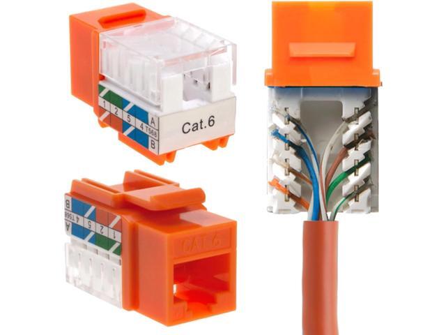 Click here for SATMAXIMUM 50 Pack Cat6 Keystone Ethernet Wall Jac... prices