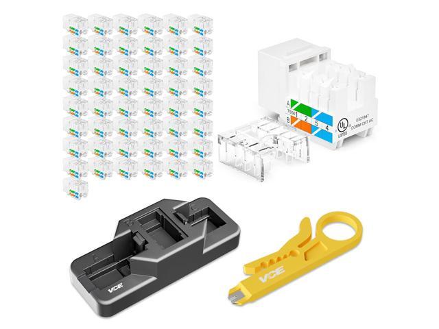Click here for VCE RJ45 Cat6 Keystone Jacks UL Listed 50-Pack  UT... prices