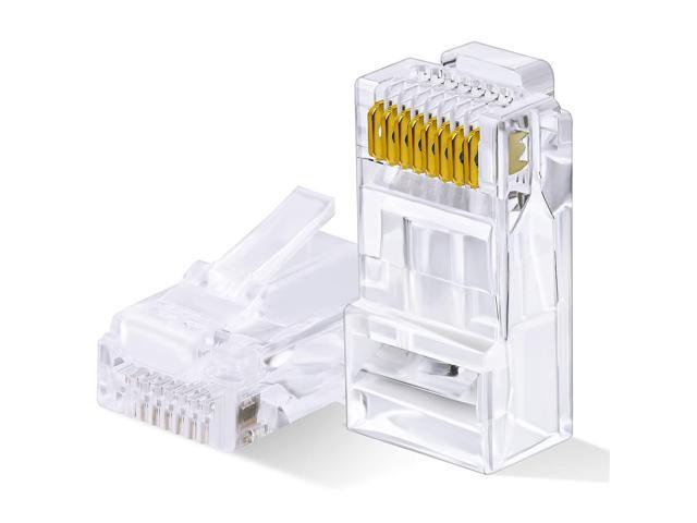 Click here for 100-Pack Cat 6 Pass Through Connectors - Cat 6 End... prices