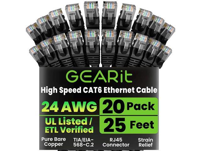 Click here for GEARit Cat 6 Ethernet Cable Pack - 20-Pack 25 ft C... prices