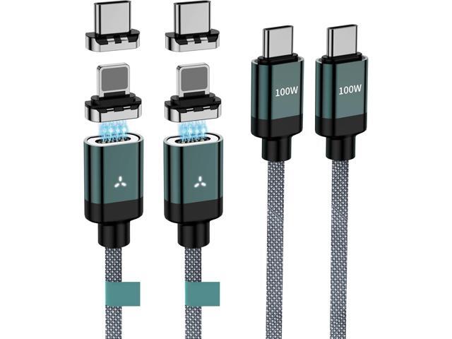 Click here for 100W 2 in 1 Magnetic USB C Charging Cable [2-Pack... prices