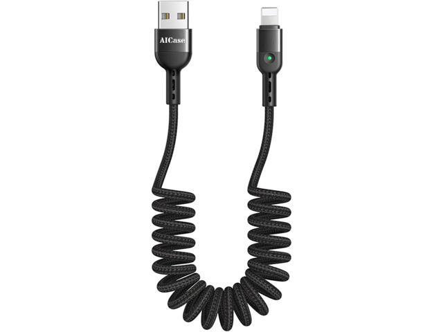 Click here for AICase Coiled Charging Cable 6ft/1.8m Elastic Nylo... prices