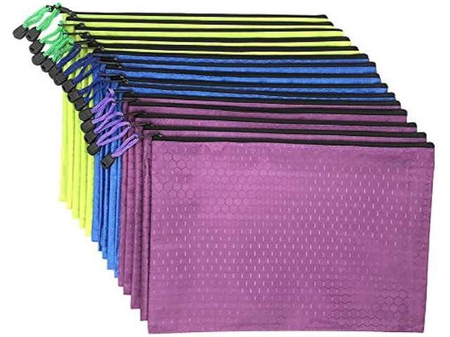 Click here for 15 Pcs A4 Size Zipper File Bags 3 Colors Waterproo... prices