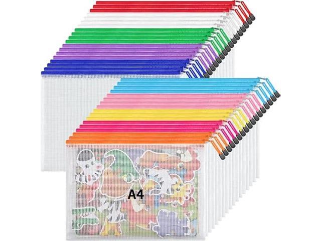 Click here for JARLINK 36 Pack 10 Colors Zipper Mesh Document Pou... prices