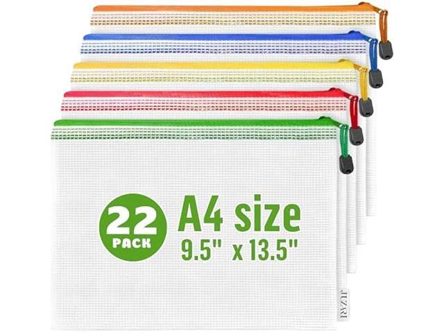 Click here for 22 Pack A4 Mesh Zipper Pouch Bags - Plastic Zipper... prices